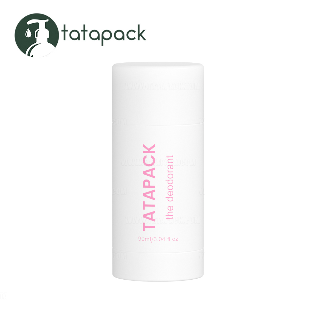 Customized Matte 3oz Deodorant Container 90ml Empty Round Twist-up ...